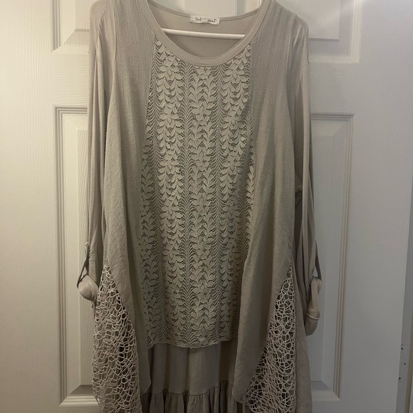 indigo soul | Tops | Indigo Soul Asymmetrical Tunic With Bell Sleeves ...
